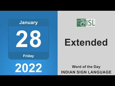 Extended (adjective) Word of the Day for January 28th