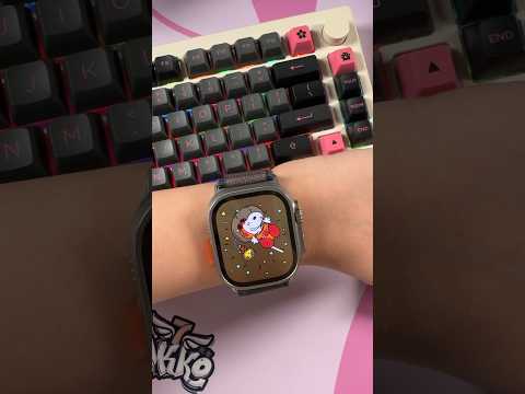 #applewatch Snoopy with the New Akko MOD007B HE with Akko Black & Rose keycaps #applewatchultra