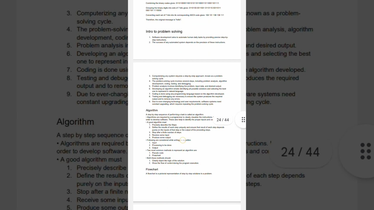 Whole year Computer science(CS) Class 11 quick revision notes PDF link in comment section #class11