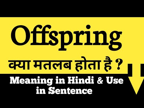 What is Offspring ? || Offspring का हिंदी अर्थ || Offspring Meaning in Hindi || Offspring example