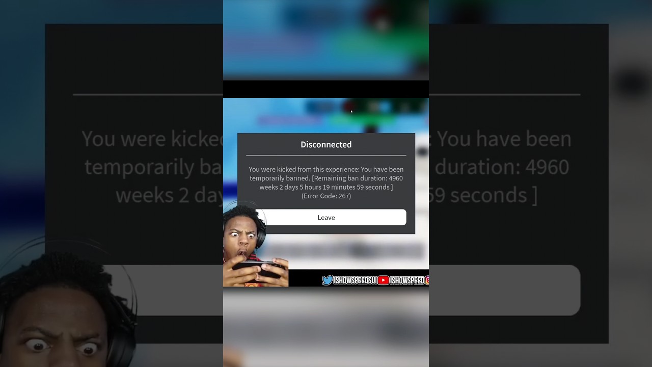 ISHOWSPEED banned for 100 years in Roblox 💀