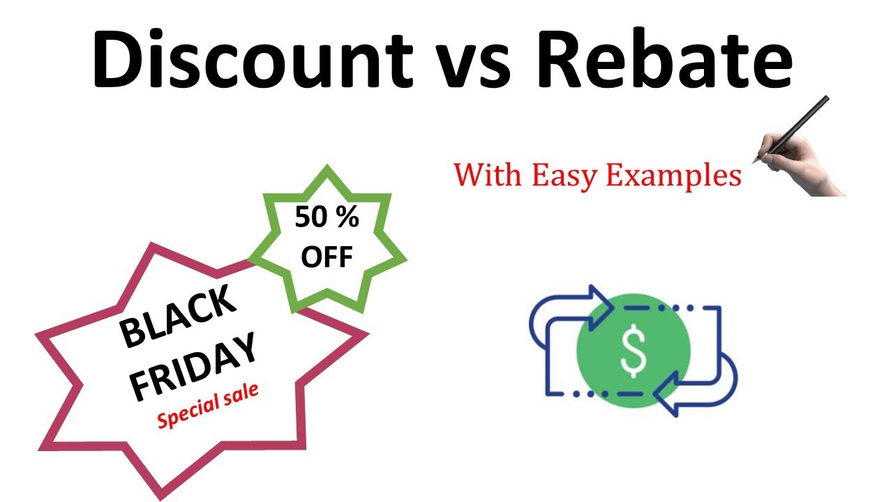 Discount vs Rebate explained with examples, differences and benefits