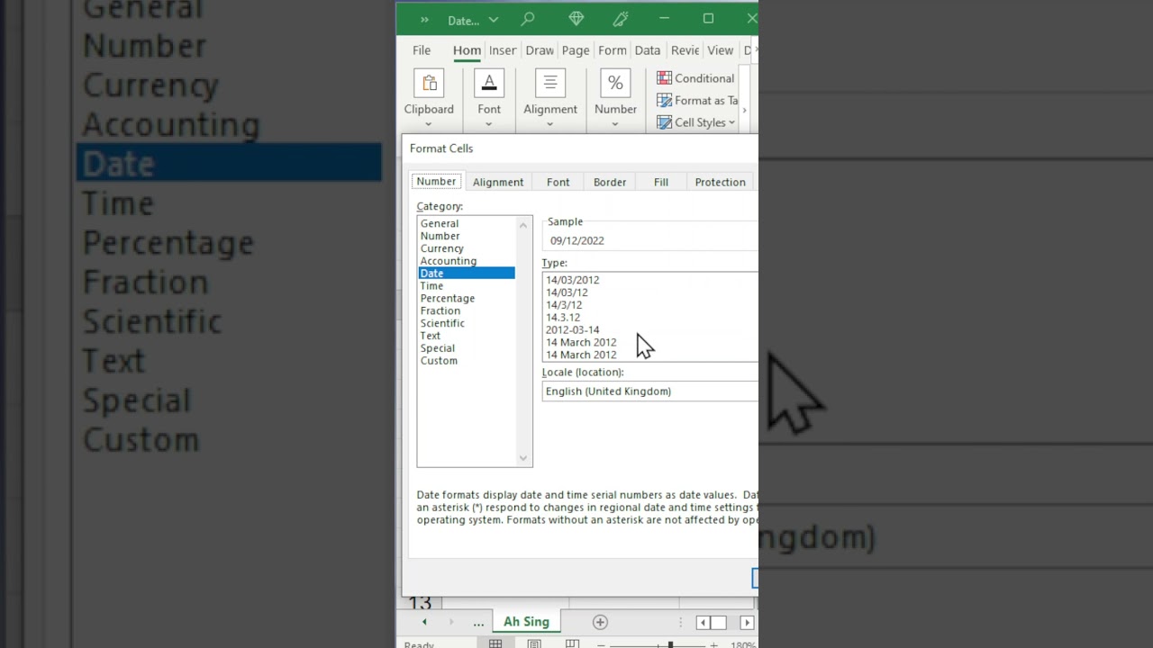 Customize date format