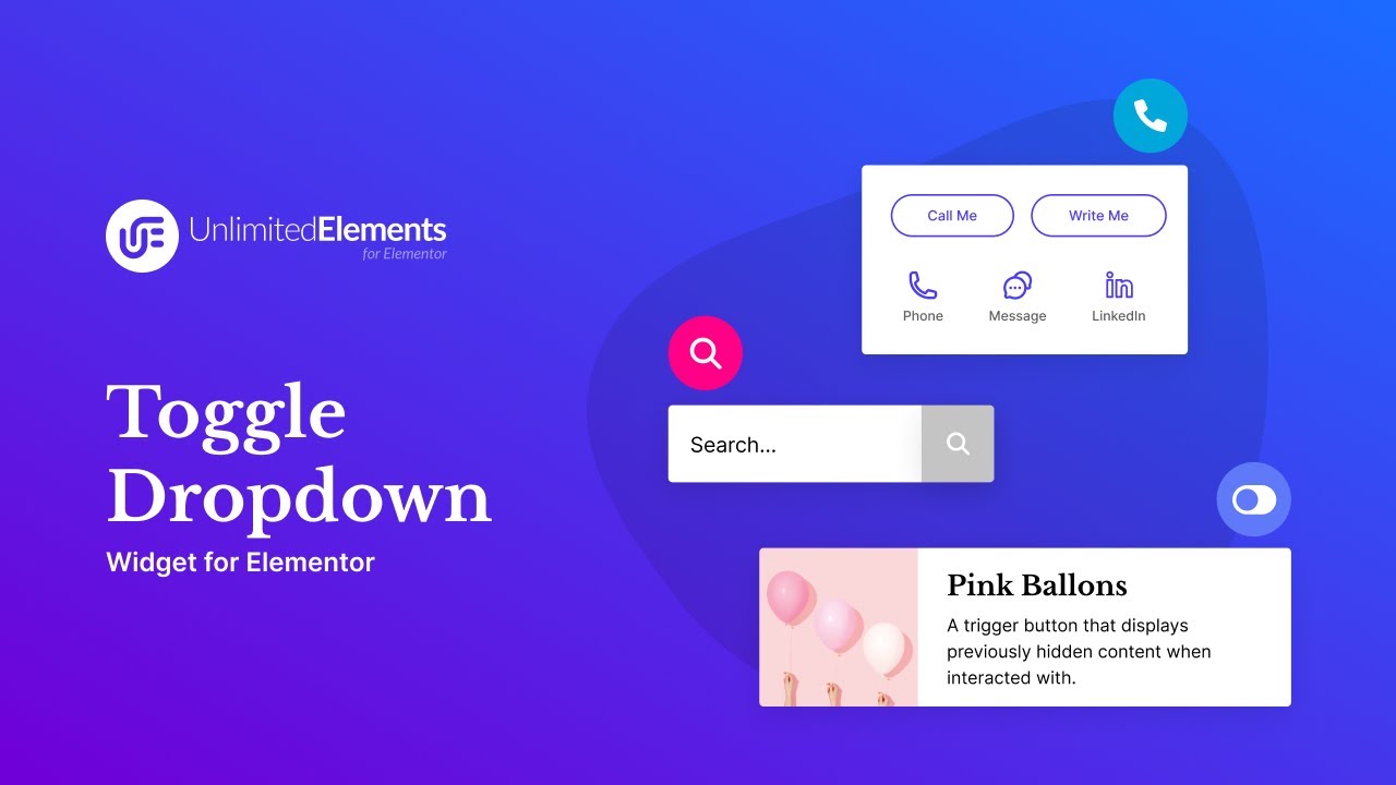 Toggle Dropdown Widget for Elementor