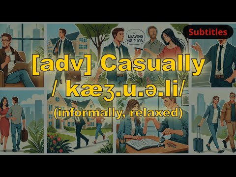 [adv] Casually meaning (informally, relaxed) with 5 examples