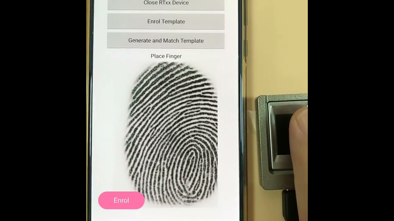 Portable USB fingerprint reader。 demo on Android devices