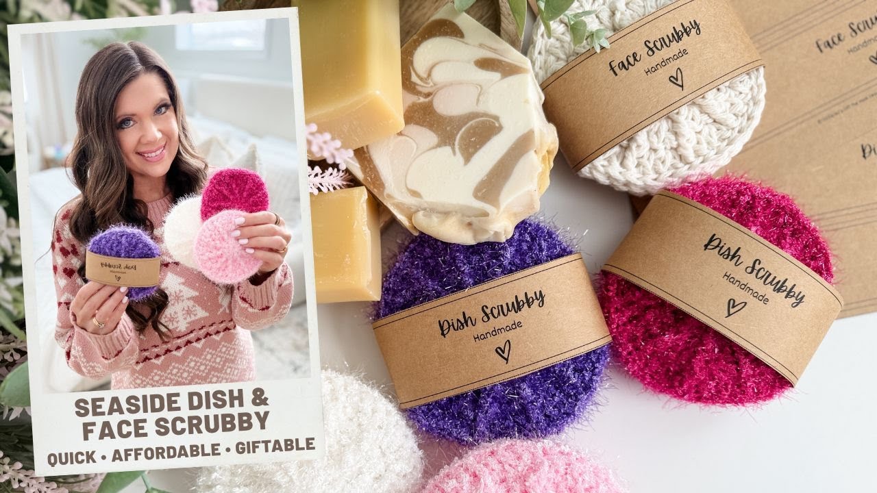 Seaside Dish Scrubby Crochet Pattern Tutorial