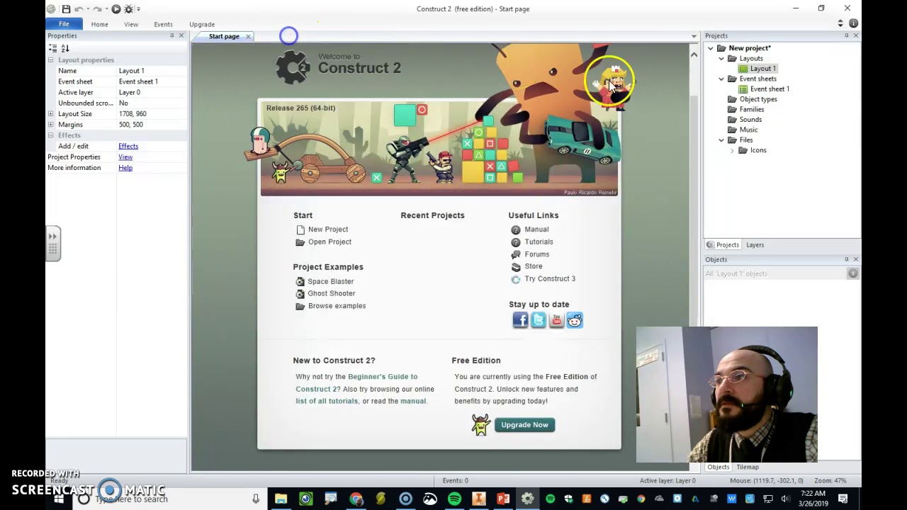 Construct 2 Layout Guide