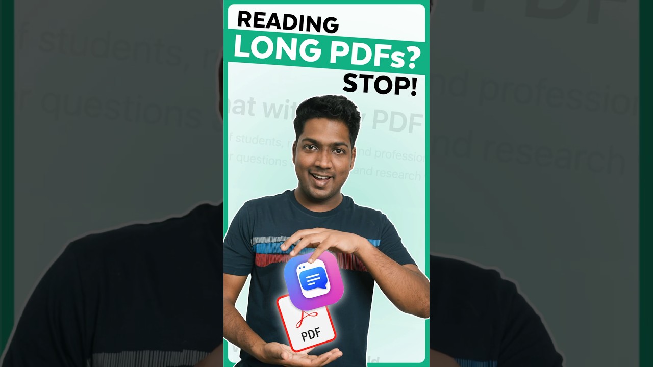 This AI will Read PDFs for You!! 😦 #chatpdf #aitool