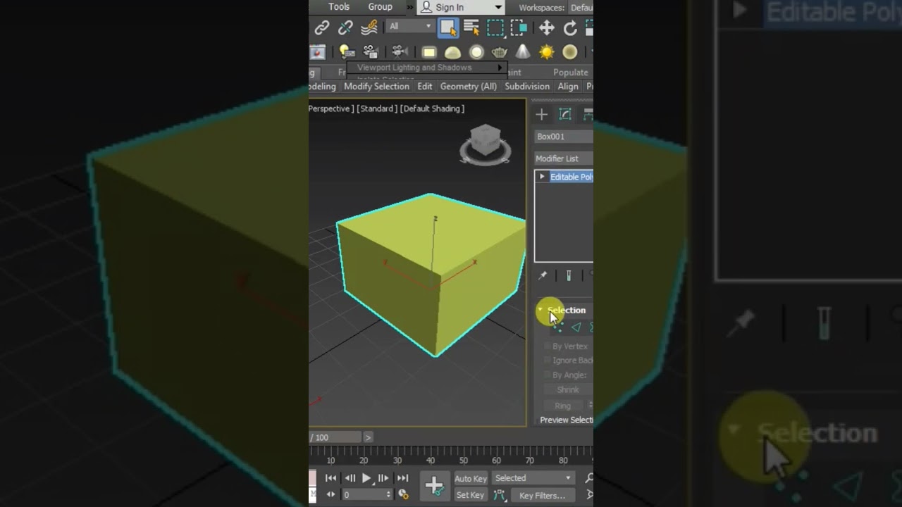 Creating Chamfer in 3ds max   ||  CHAMFER EDGE || EDIT POLY