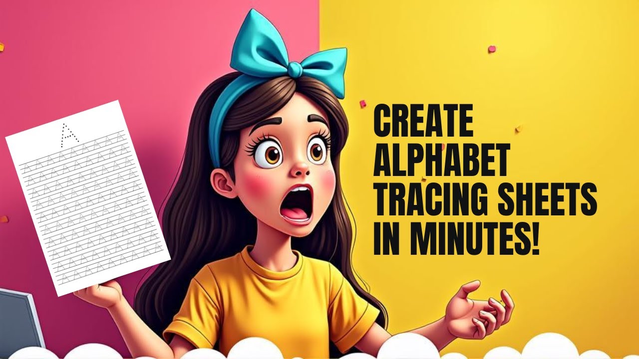 Easy Alphabet Tracing Worksheet Tutorial | Sell on Etsy