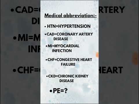 some medical abbreviation!!