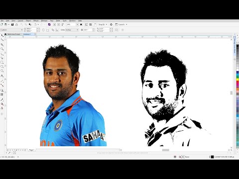 How to Convert #raster Image into Vector or into #lineart in Coreldraw #bitmap #coreldraw #design