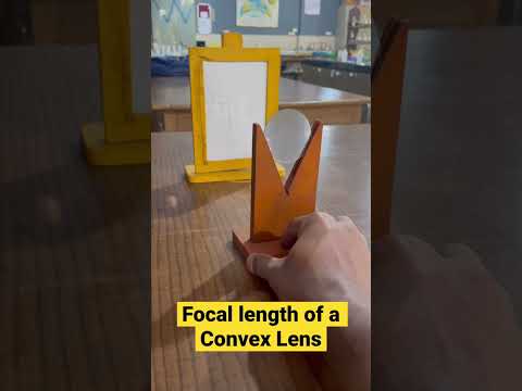 Determination of Focal length of Convex Lens | #convex lens #Focal length #reels #youtubeshorts