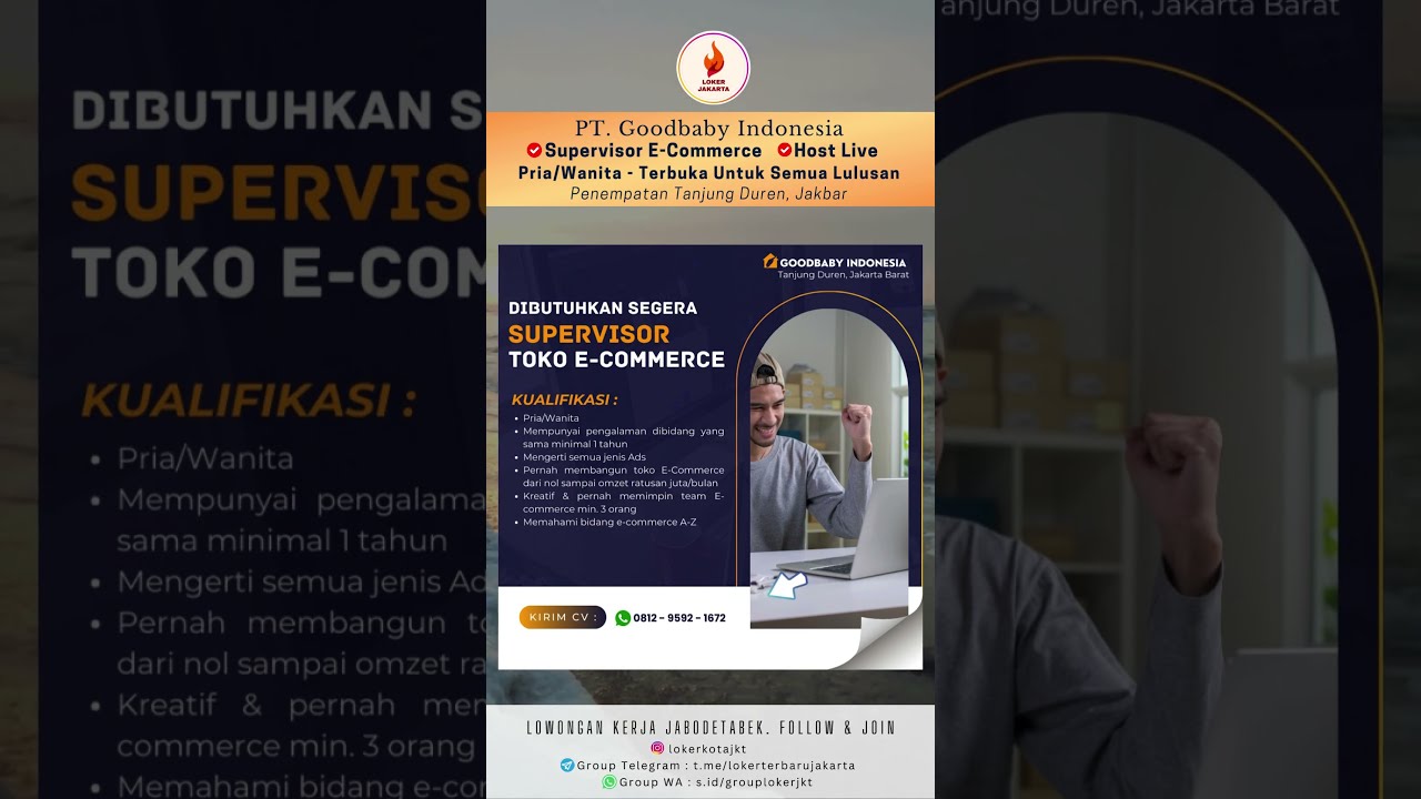 Lowongan Kerja Supervisor/Host Live PT. GoodBaby Indonesia - Loker Jakarta Terbaru