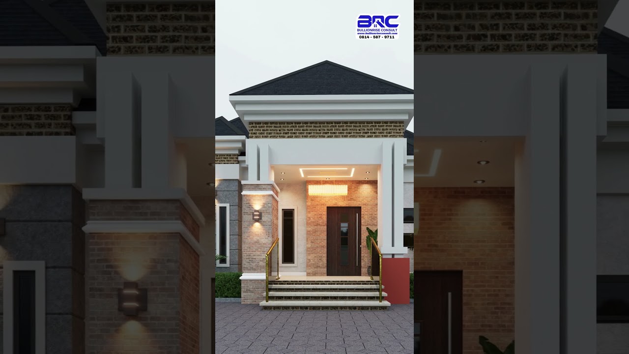 Modern Four Bedroom Bungalow House Plan in Nigeria. #houseplan #naija #buildingconstruction #fyp