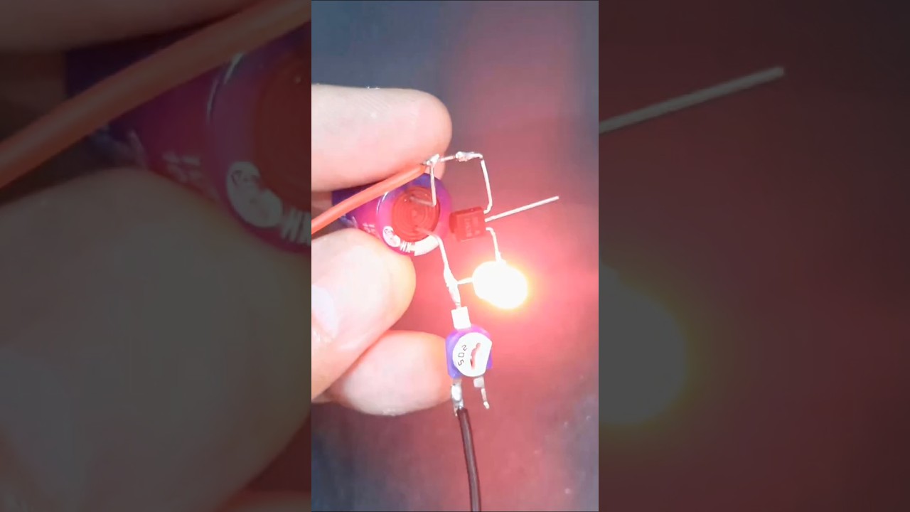 Built a Blinking LED Flasher Circuit Using 5K Variable Resistor