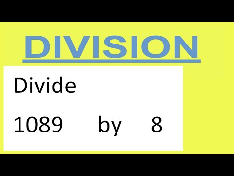 Divide 1089 by 8