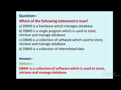 DBMS Fundamentals Questions with answers