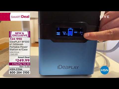 iDeaPLAY BP300 67,500mAh Portable Power Station with Case