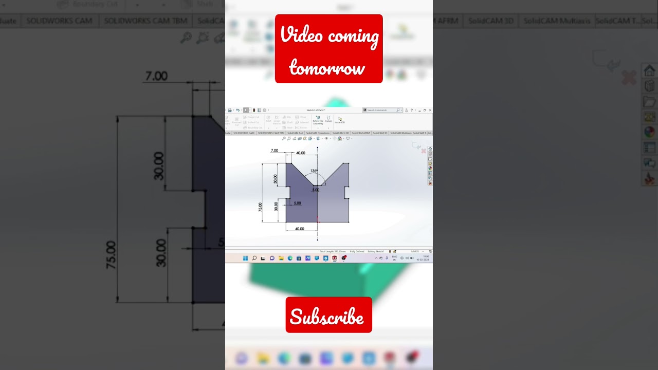 how to make v-block solidworks 2020 #designing #mechanicalengineering #solidworks #design