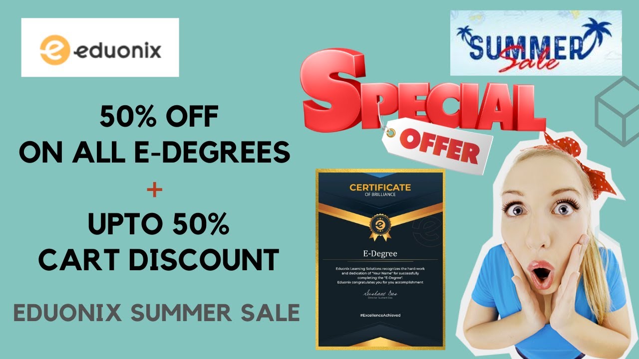 Eduonix Summer Sale | Get more than 50% OFF on all eDegree Programs