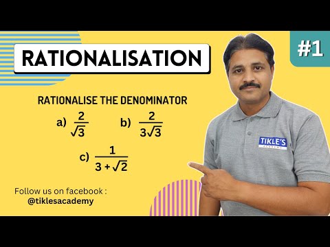 RATIONALISATION SOLVED PROBLEM 1 IN HINDI @TIKLESACADEMY