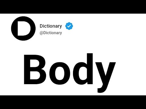 Body Meaning In English