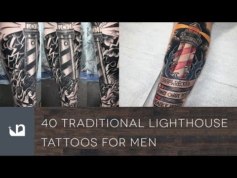 40 Traditional Lighthouse Tattoos For Men