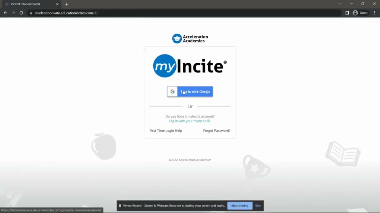 MyIncite Login Tutorial