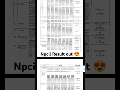 NPCIL shortlisted candidates list out😍 #npcil
