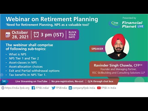 Webinar - Retirement Planning #cfp #fpsb