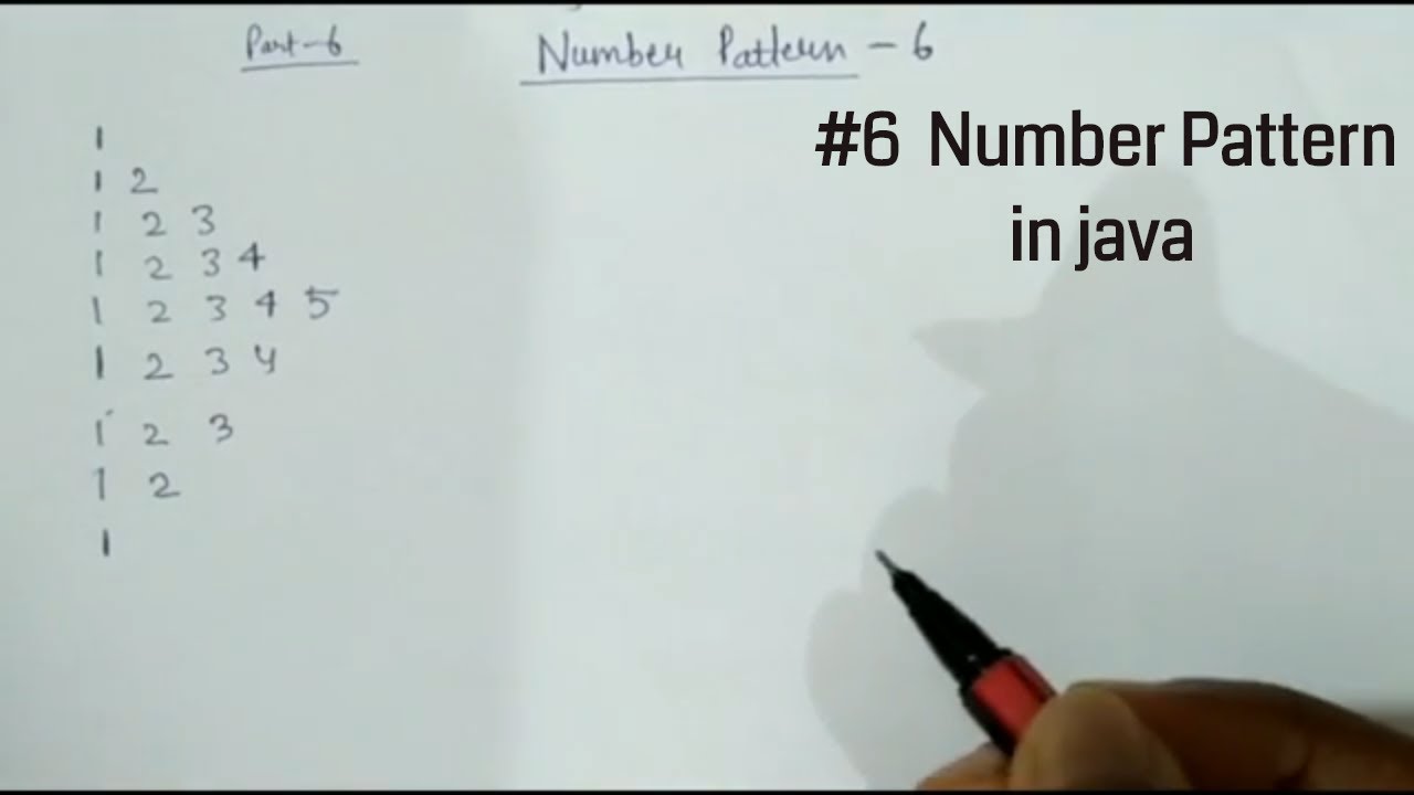 6- Number Pattern in JAVA (hindi)