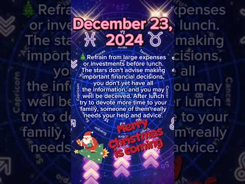 ♈Important tips for December 23, 2024 for all zodiac signs ♌General & Daily Horoscope ♎ #astrology