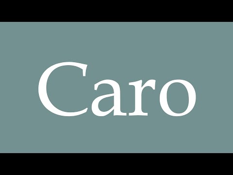 How to Pronounce ''Caro'' Correctly in French