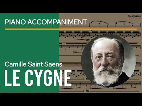 Saint Saens - Le Cygne Piano Accompaniment (Video Score) | violin sheet music | iringan piano