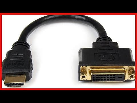 StarTech.com HDMI Male to DVI Female Adapter - 8in - 1080p DVI-D Gender Changer Cable (HDDVIMF8IN)