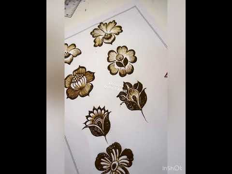 Different types of Gulf henna flowers / Dubai henna \ Gulf floral flowers / Bold flowers #gulfhenna