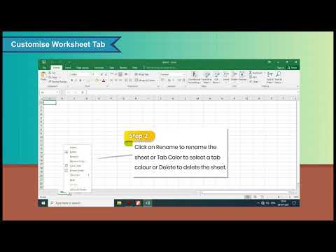 Customise worksheet tab