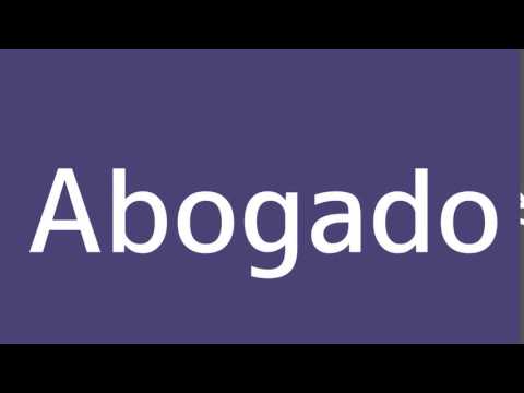 How to say Lawyer in Spanish