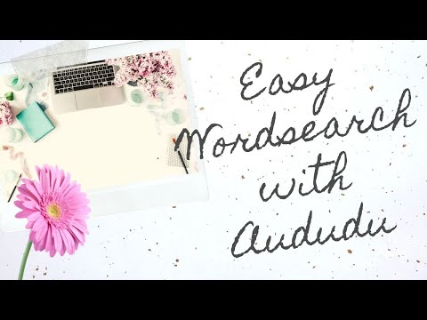 How to Create Wordsearch With Aududu Made Simple: What You Need to Know