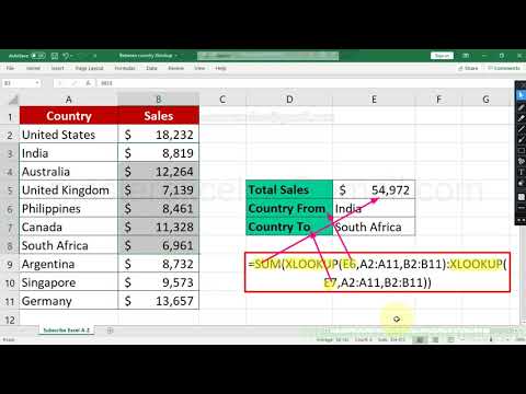 Sum + Xlookup formula in excel