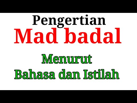 pengertian Mad badal menurut bahasa dan istilah~ @alhikmahcinong6649