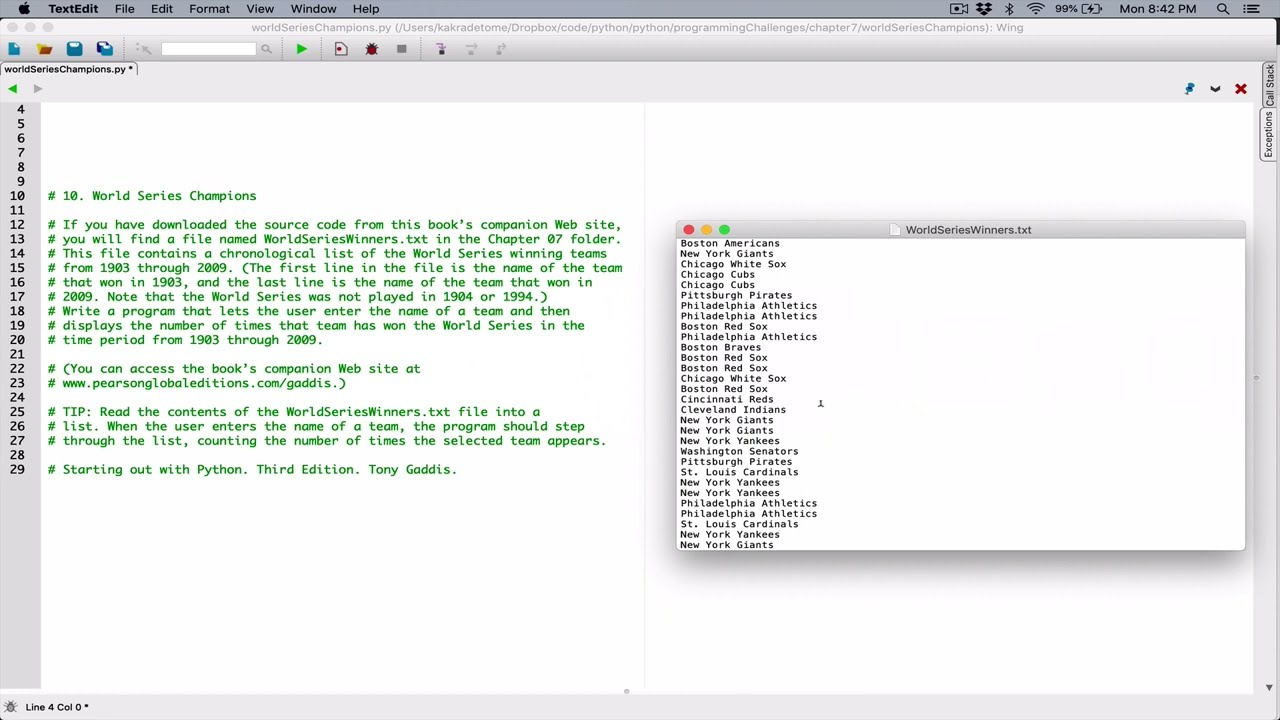 7.10. (Part 1) World Series Champions - Python