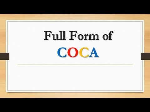 Full Form of COCA || Did You Know?