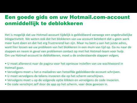 Een goede gids om uw Hotmail com account onmiddellijk te deblokkeren