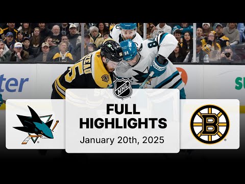 NHL Highlights | Sharks vs. Bruins - January 20, 2025