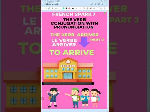# French verb conjugation with pronunciation#French practice#you tube shorts # Arriver#French spark7