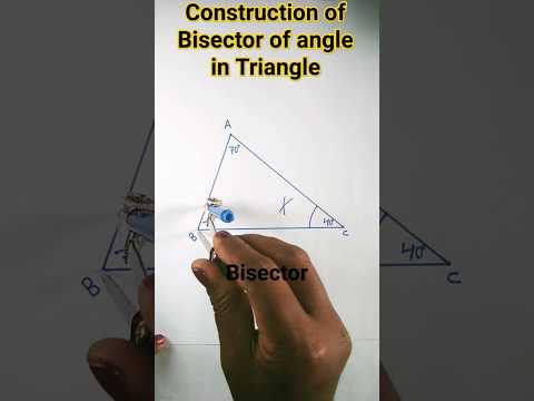 How to draw bisector of angle in triangle#shorts#yt trendingshorts#viralshorts#RB knowledge explore