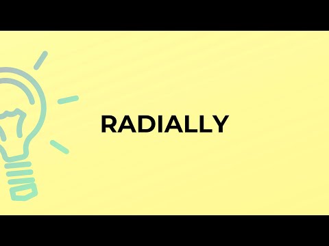 What is the meaning of the word RADIALLY?